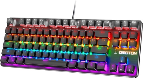 OMOTON MK201 TKL RGB Wired Mechanical Keyboard (Outemu Blue Switches ...